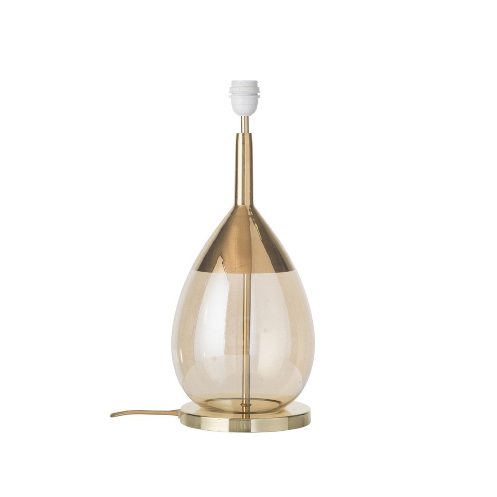 Table Lamp Base Golden smoke gold Mouthblown Glass Gold Base and Wire